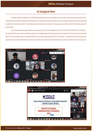 SISTec Ratibad Bulletin 2021 Edition-1 | The Best Engineering College in Bhopal | PDF