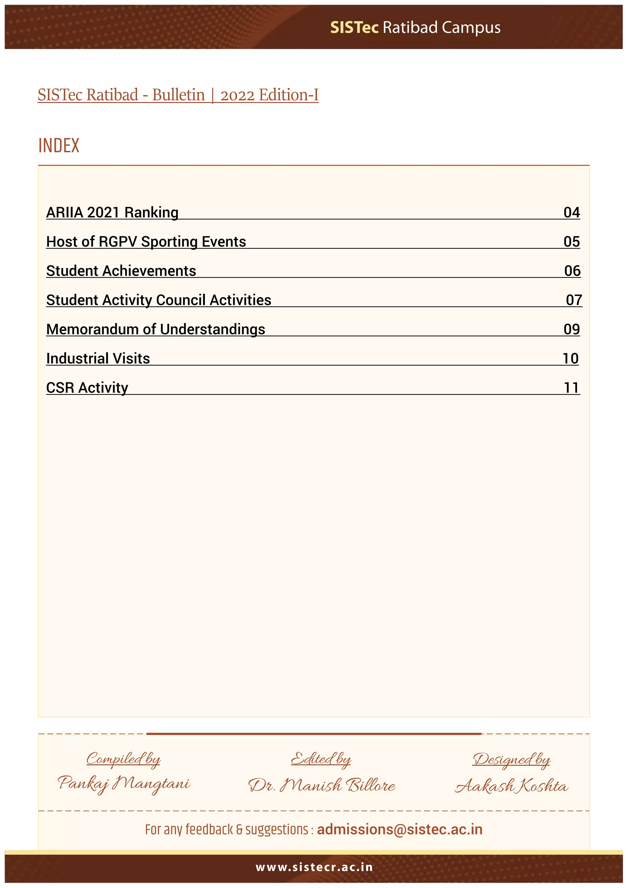 SISTec Ratibad Bulletin Edition 2022-I | PDF