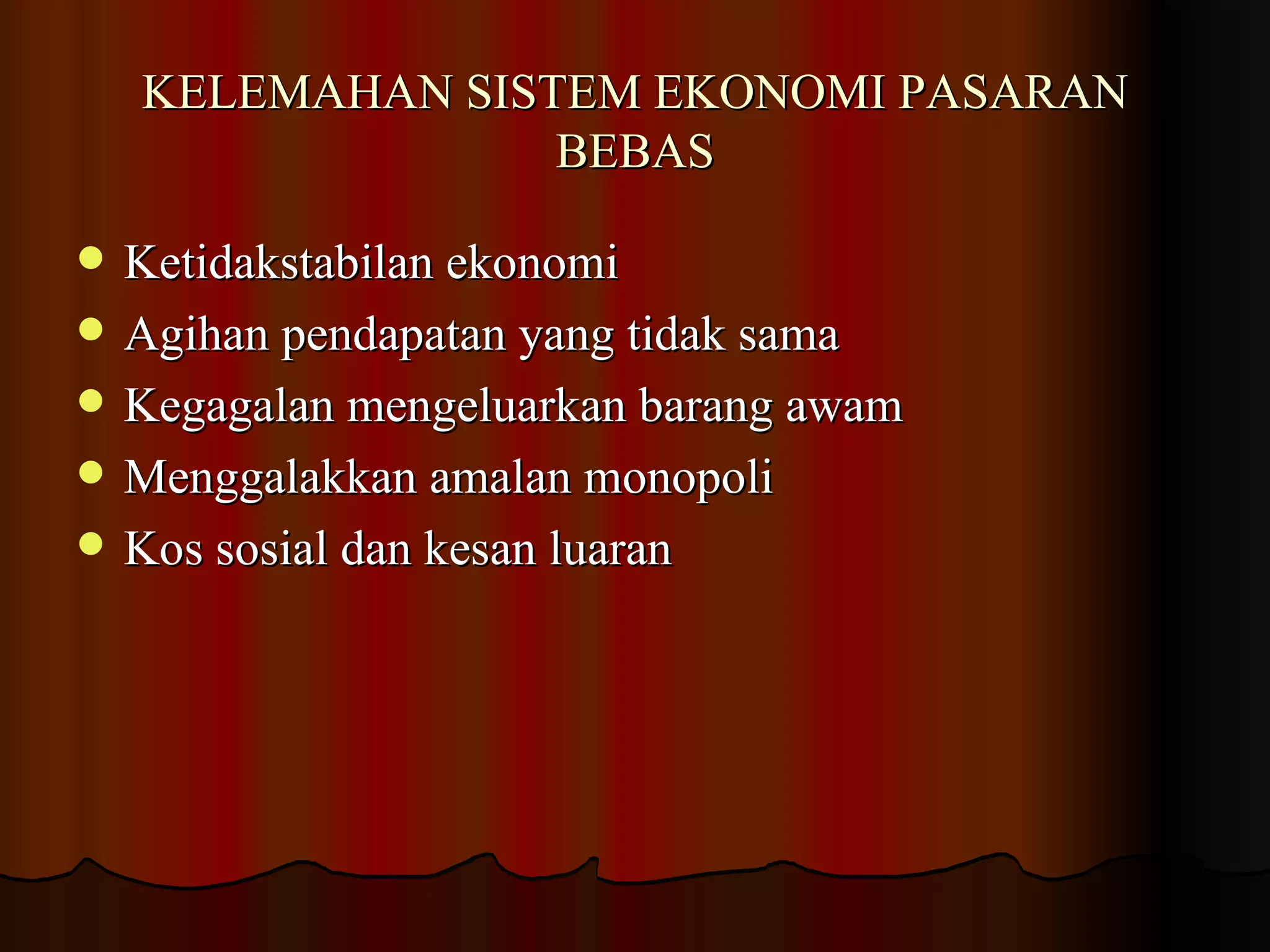 Sistem Ekonomi Pasaran Bebas 2009 | PPT