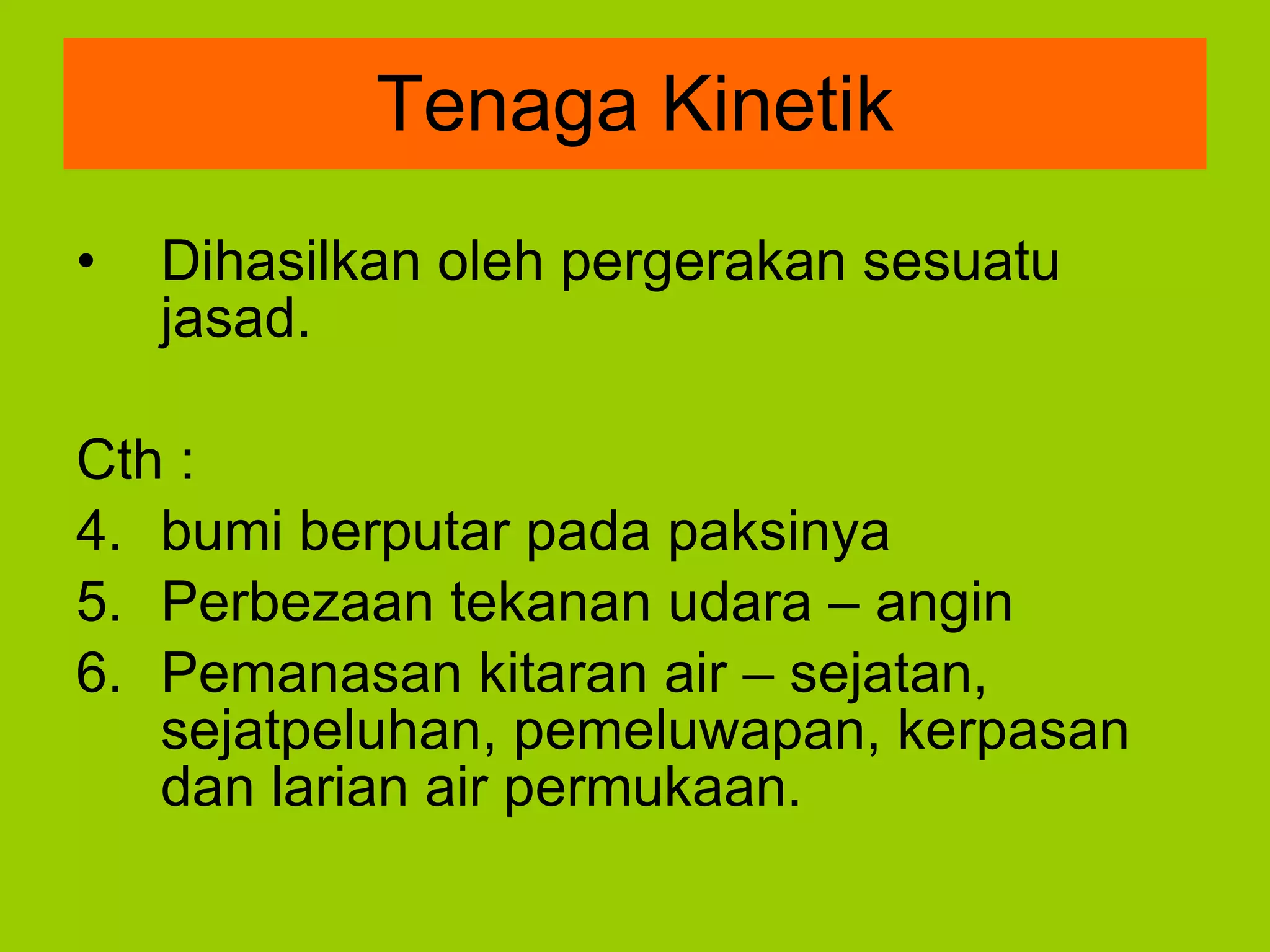 Sistem Bumi (Tenaga) | PPT