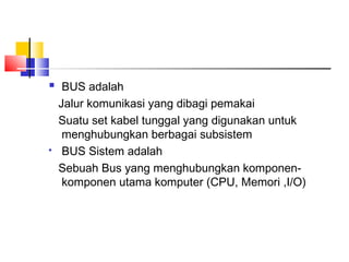 Sistem bus | PPT