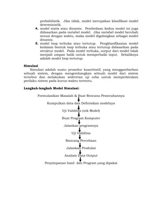 Sistem model-dan-simulasi | PDF