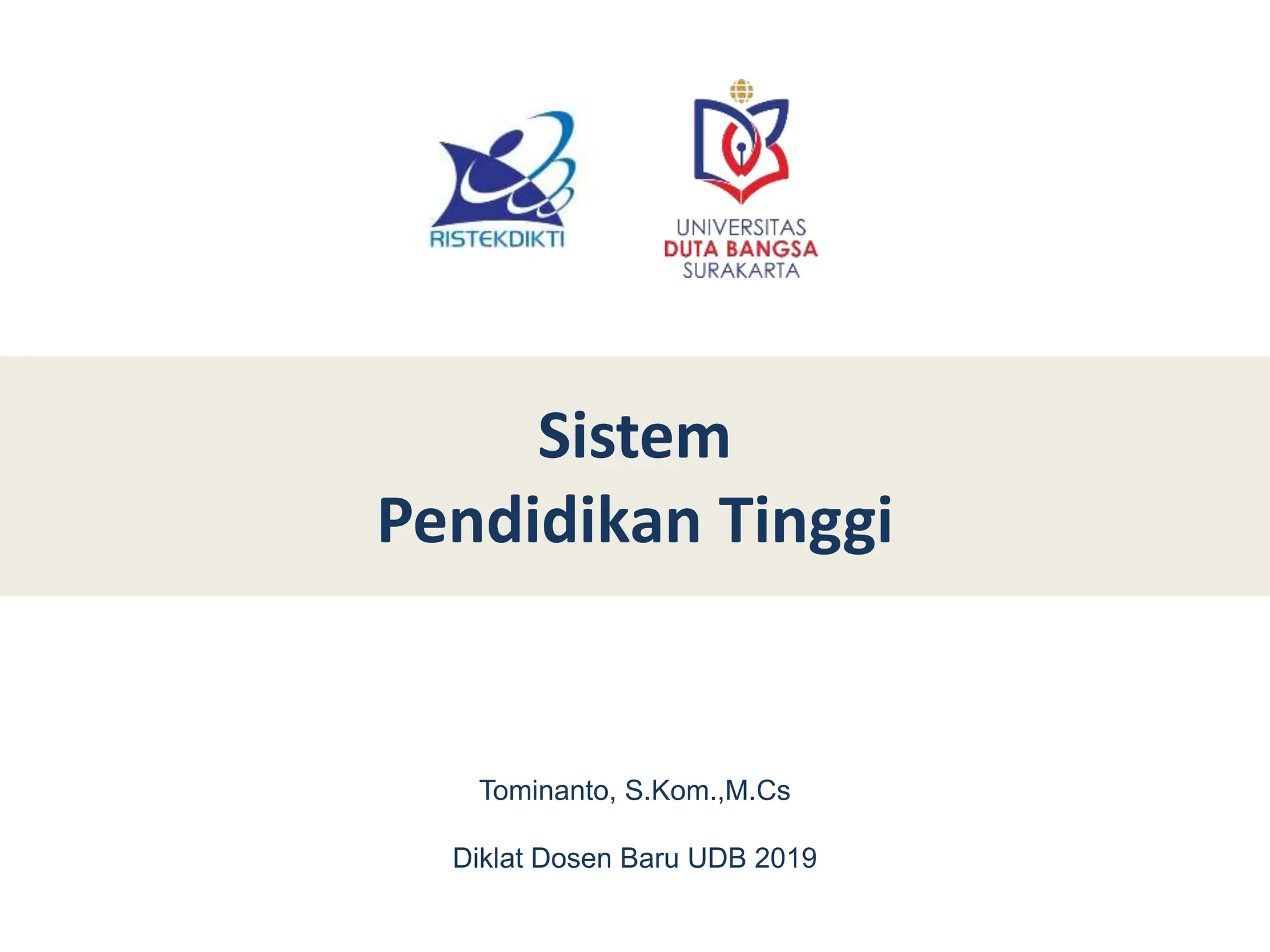 Sistem Pendidikan Tinggi di Indonesia Materi PKKMB | PPTX