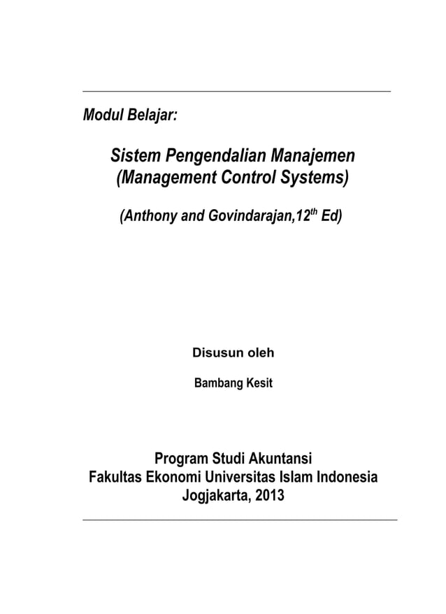 Sistem pengendalian-manajemen | PDF