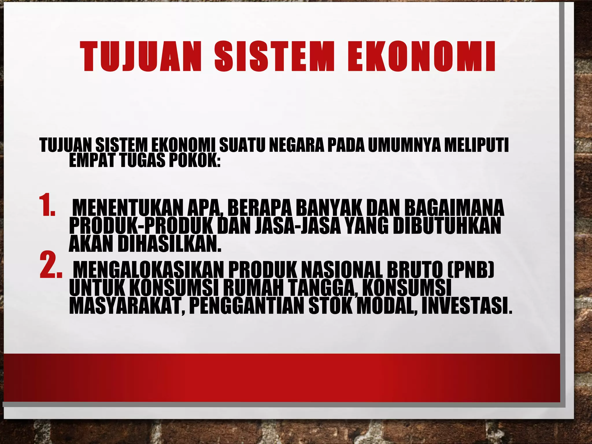Sistem perekonomian indonesia | PPT