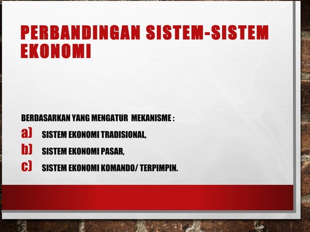 Sistem perekonomian indonesia | PPT