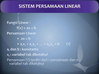 Sistem persamaan-linear | PPTX