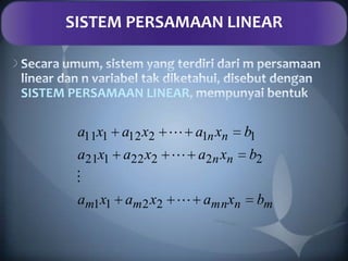 Sistem persamaan-linear | PPTX