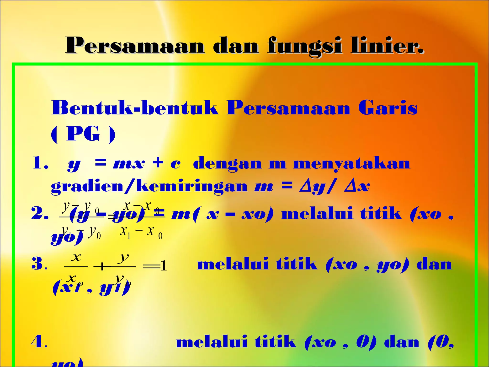 Sistem persamaan linear | PPT