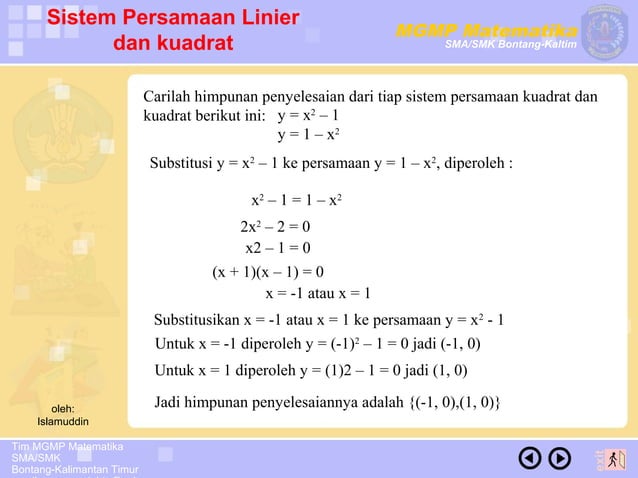 Sistem persamaan-linier | PPT