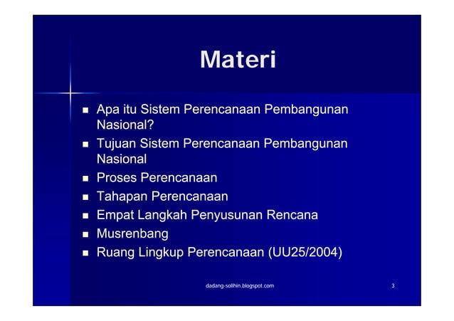 Sistem, Proses, Mekanisme, dan Dokumen Perencanaan Pembangunan Nasional Sesuai UU25/2004 | PDF