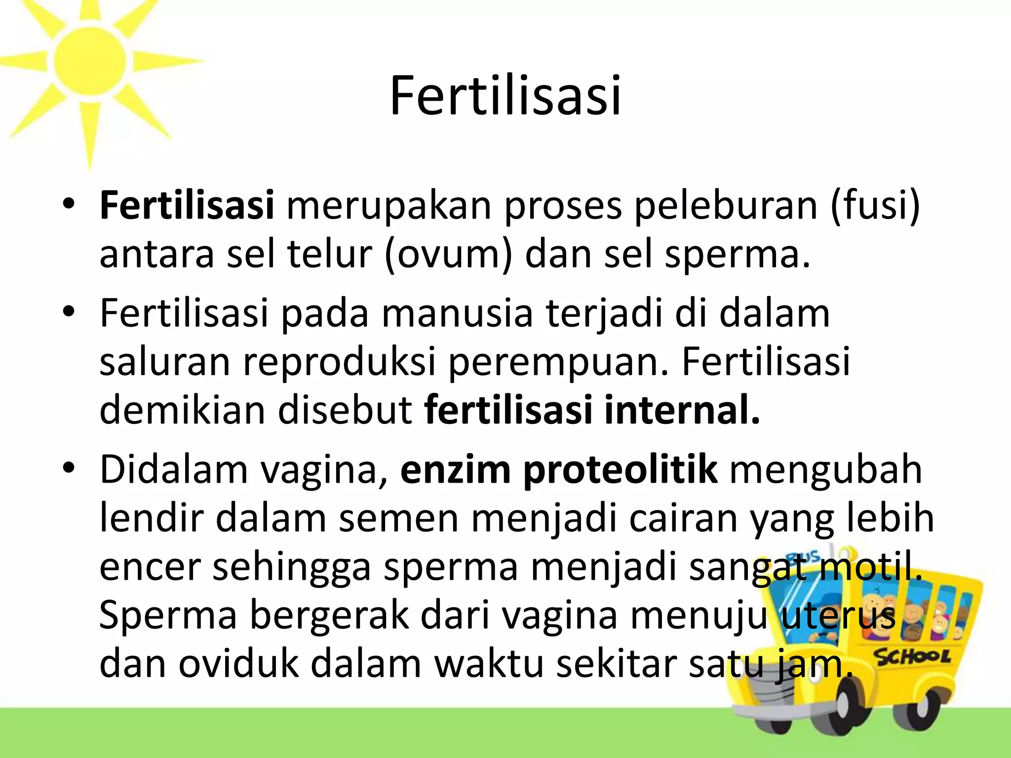 Sistem reproduksi-fertilisasi-kehamilan | PPTX