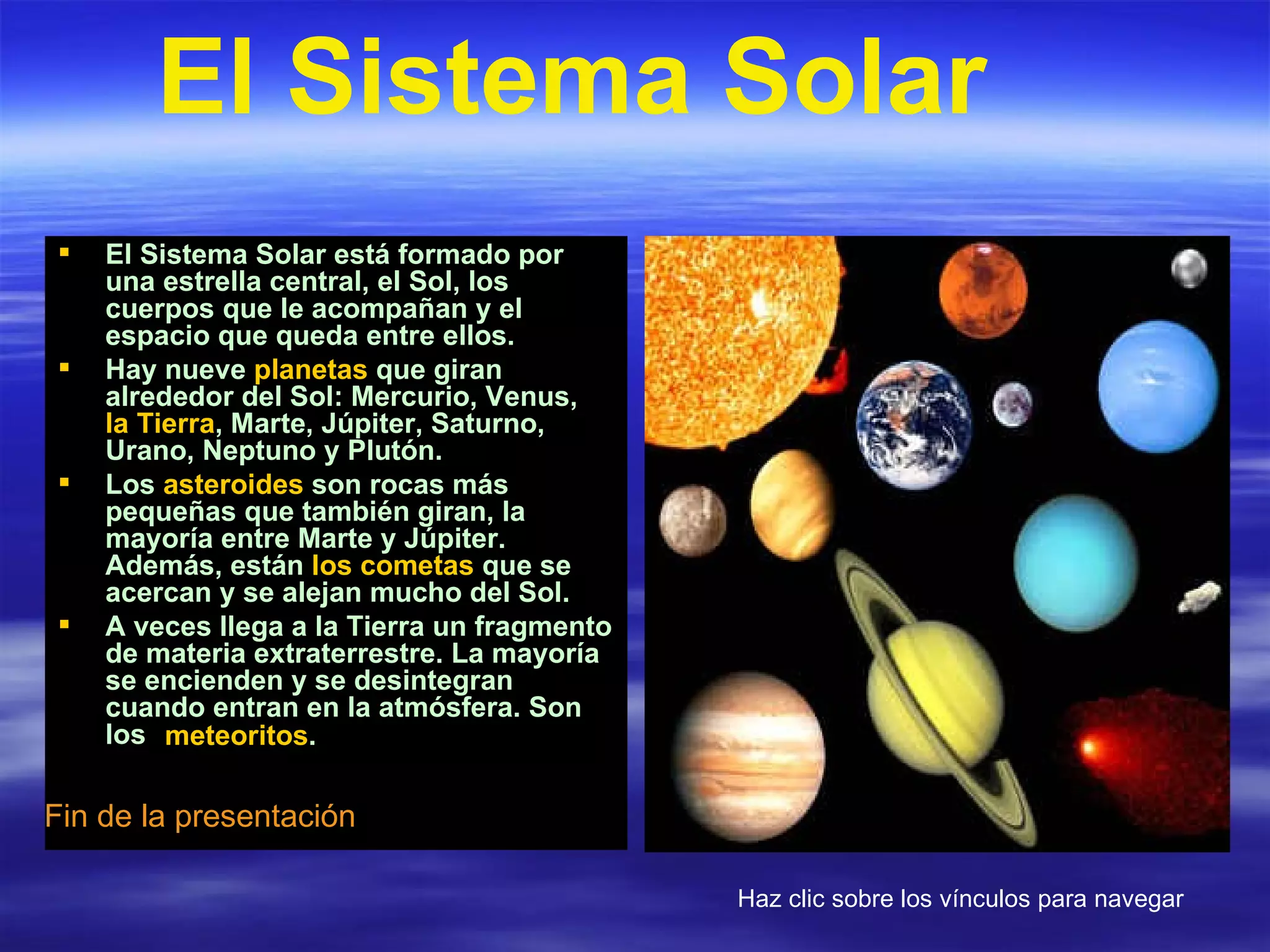 El sistema solar | PPS