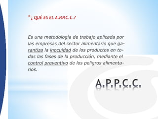 Sistema appcc | PPTX