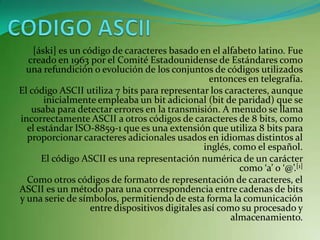 Sistema ascii y binario | PPTX