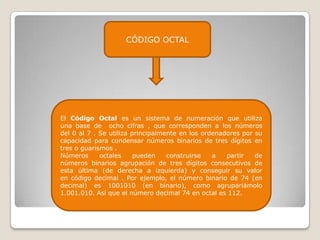 Sistema binario, octal y hexadecimal | PPTX