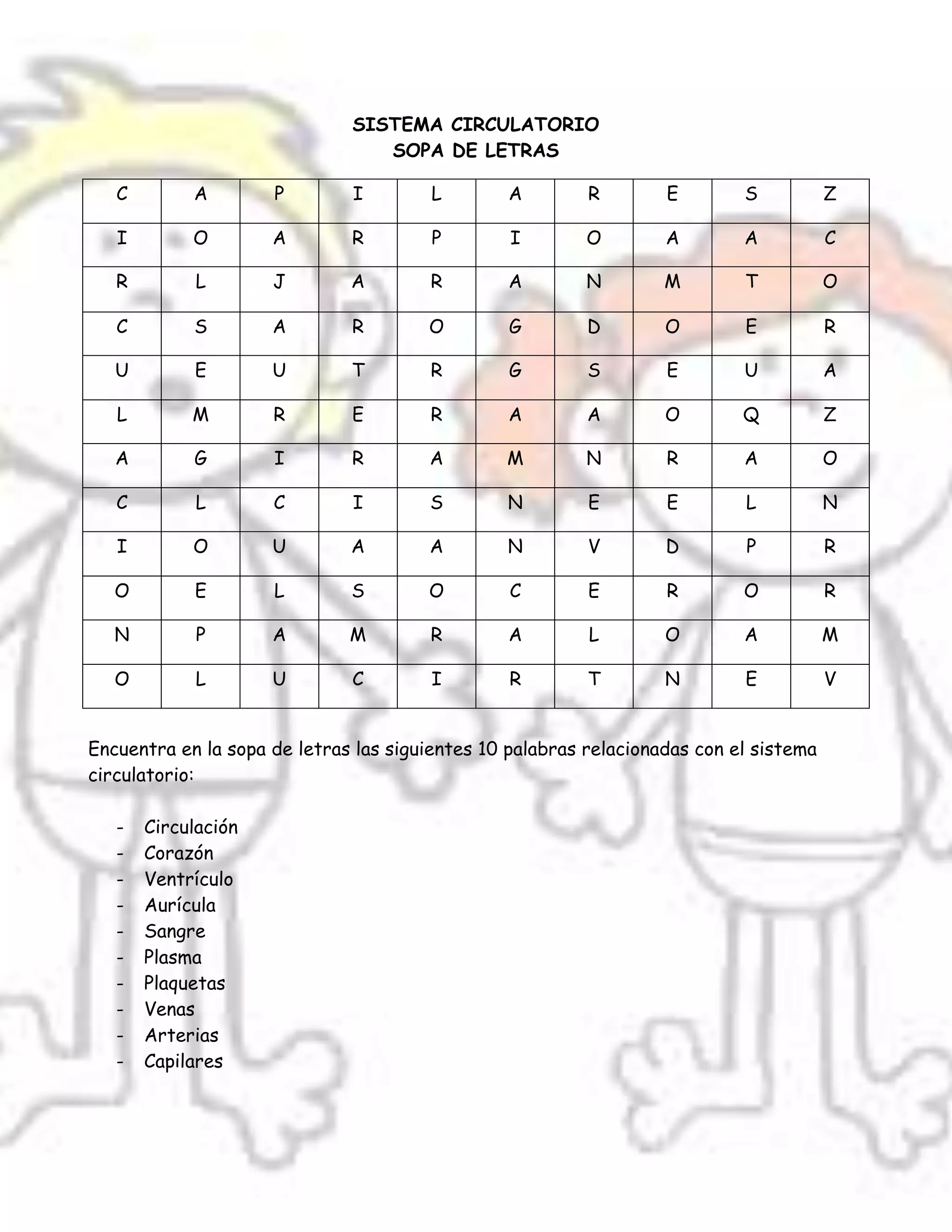 Sistema circulatorio | DOCX