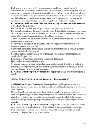 Sistema de análisis por resonancia quántica Bio-magnética | PDF