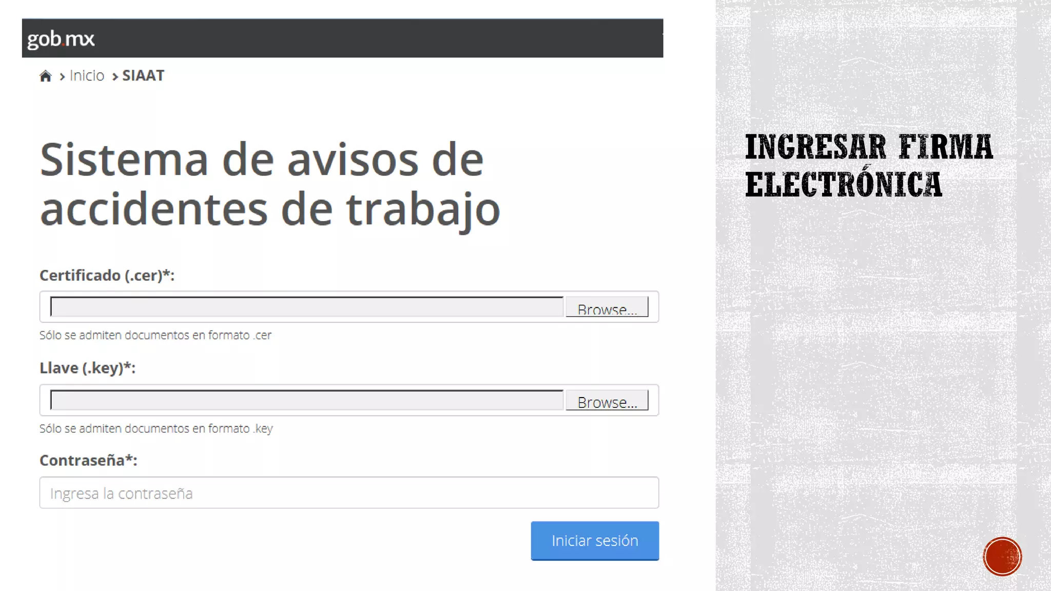 Aviso de Accidentes STPS SIAAT | PPT