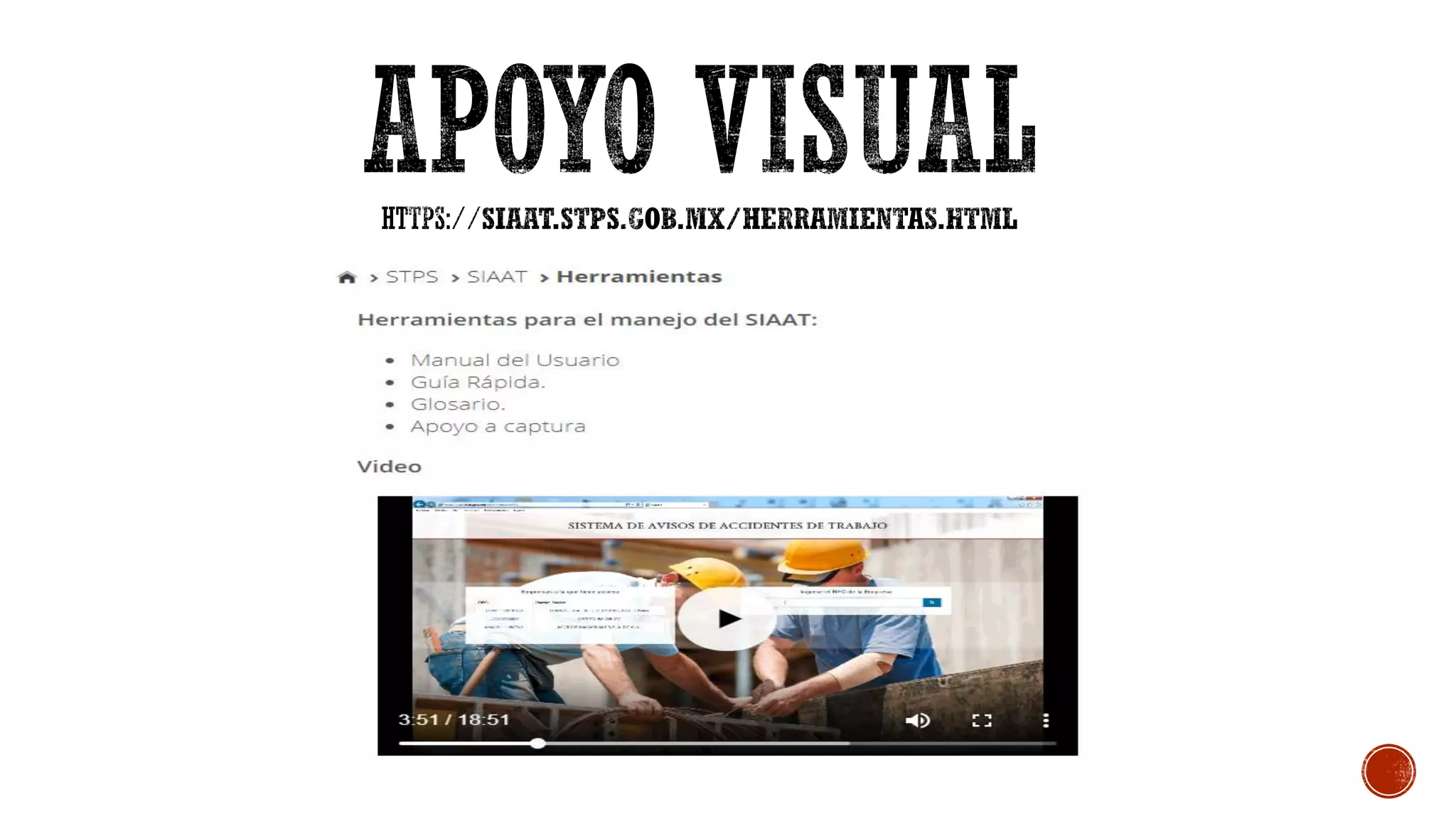 Aviso de Accidentes STPS SIAAT | PPT