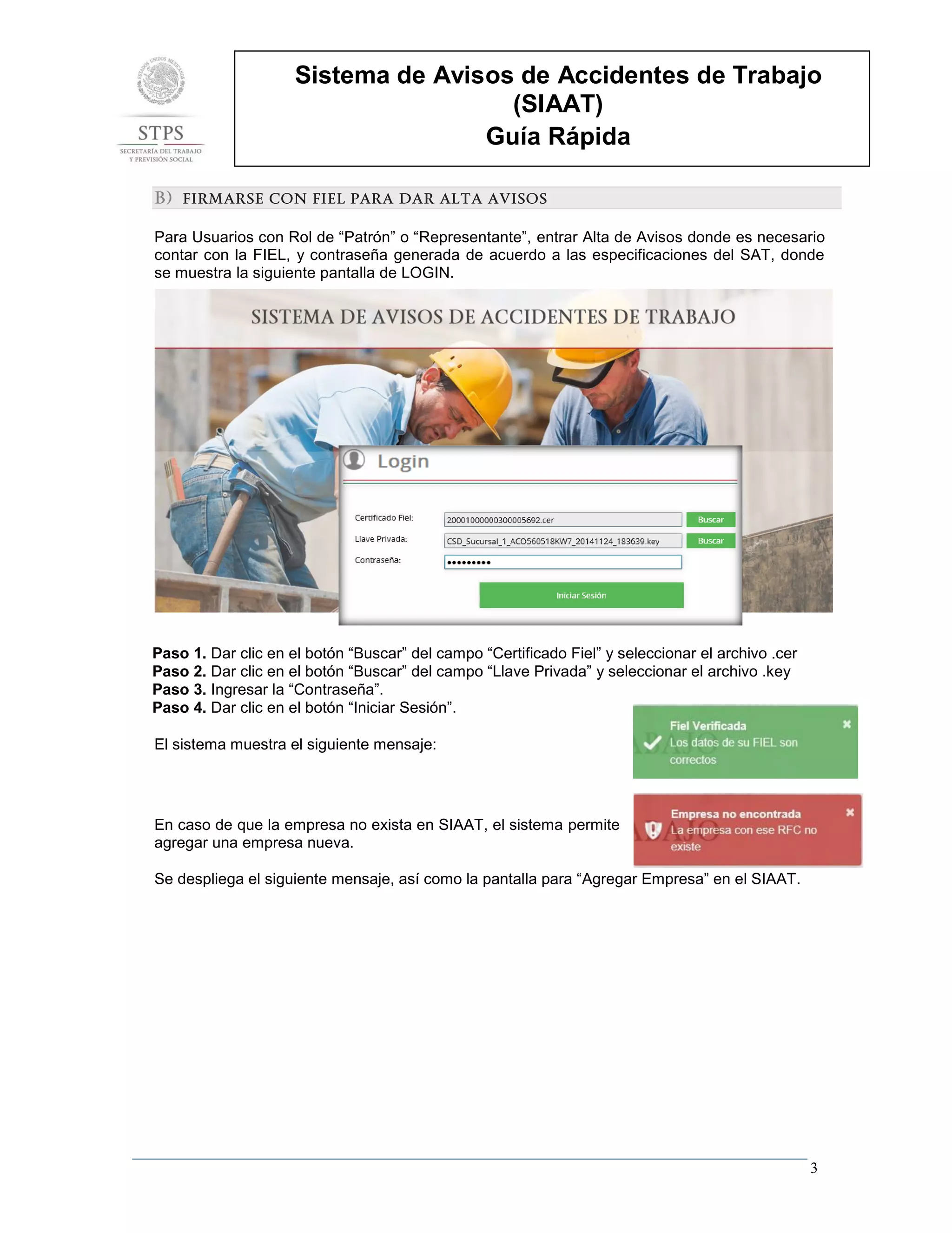 Sistema de avisos de accidentes de trabajo siaat guía y formatos ...