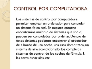 Sistema de control por computadora | PPTX