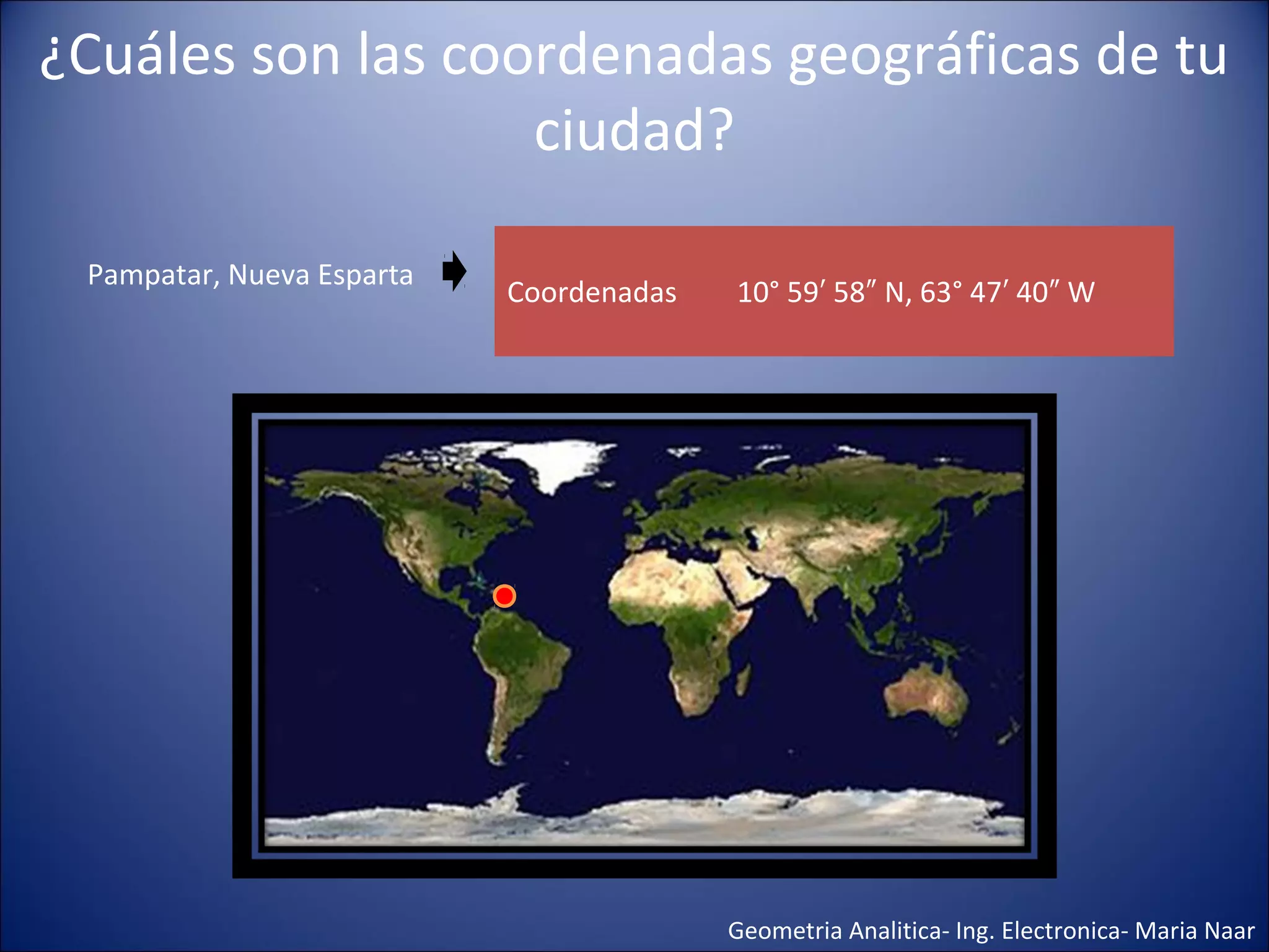 Sistema de cordenadas | PPT
