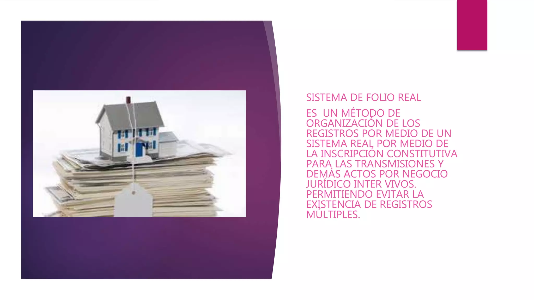 Sistema de folio real derecho registral | PPTX