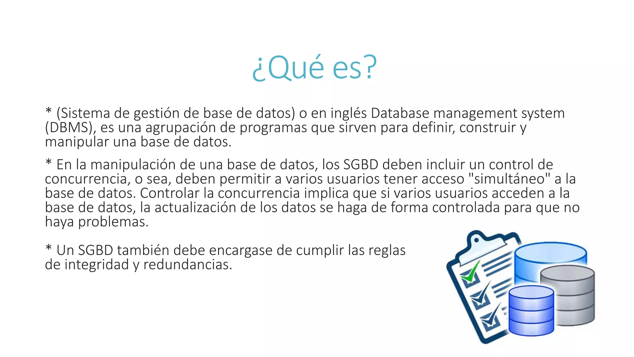 Sistema De Gestión De Base De Datos | PPTX