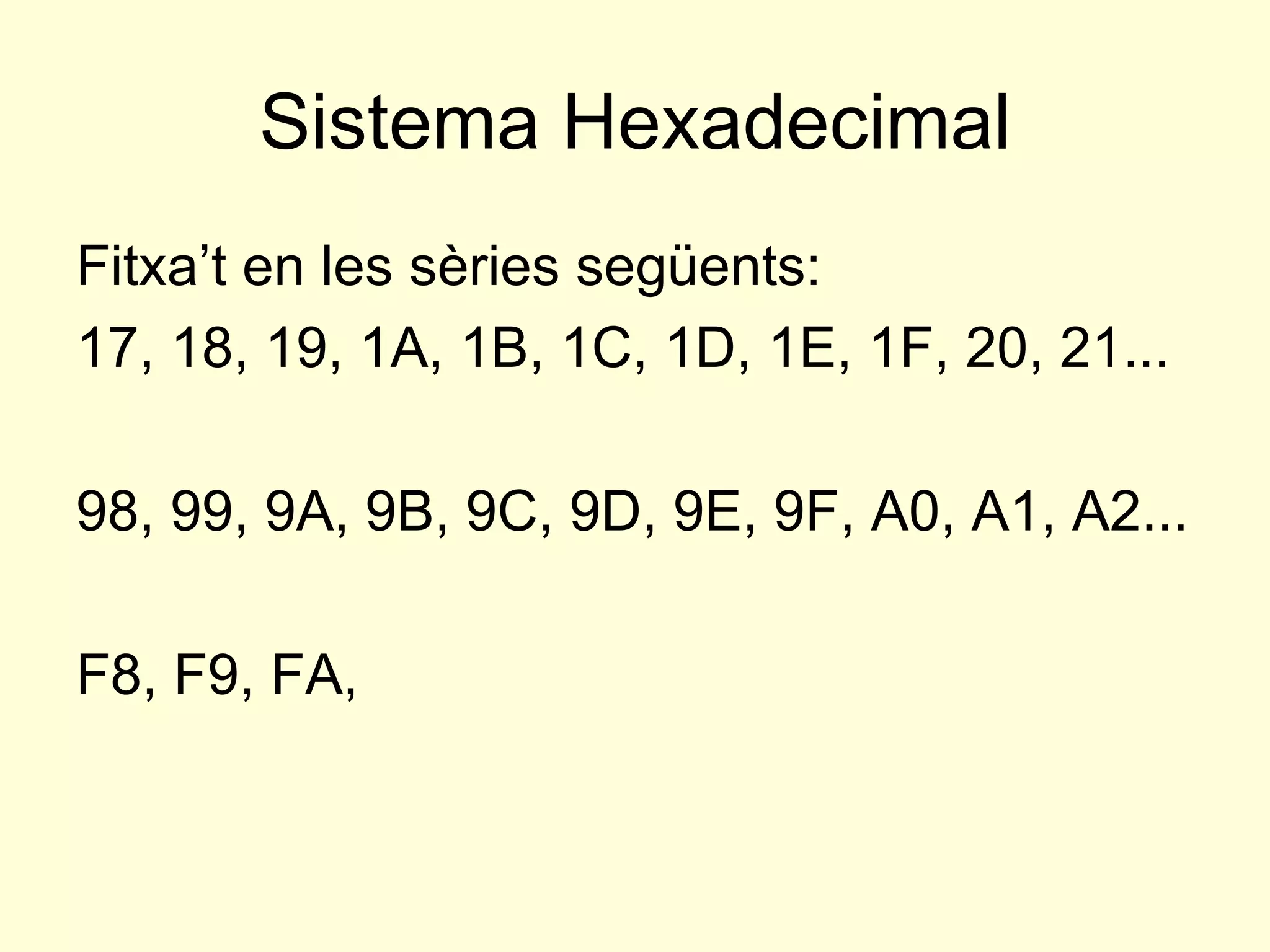 Sistema Hexadecimal | PPT