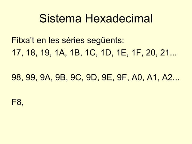 Sistema Hexadecimal | PPT