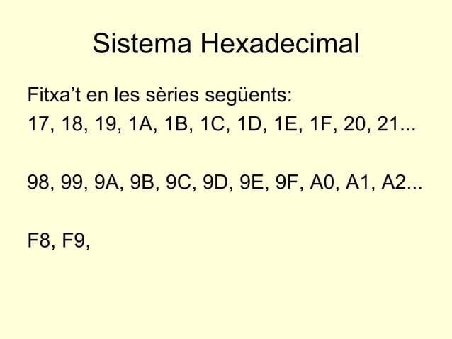 Sistema Hexadecimal | PPT