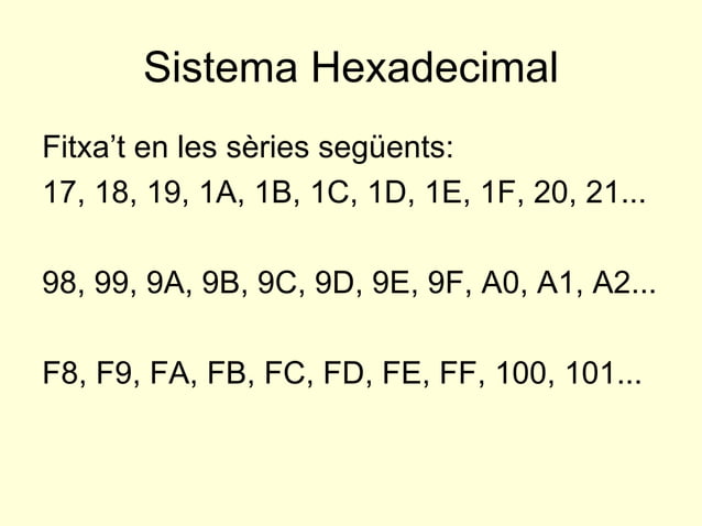 Sistema Hexadecimal | PPT