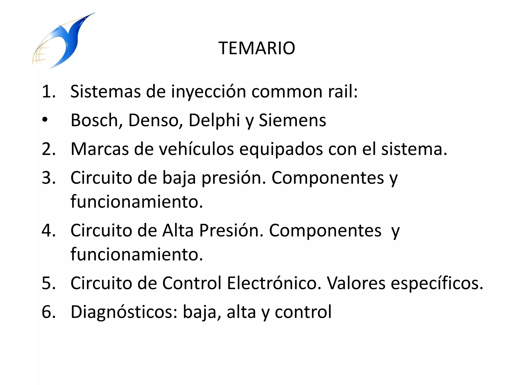 Sistema de inyección common rail promcytec | PPT