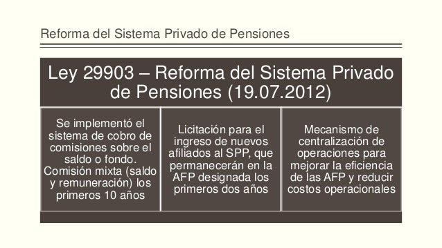 Sistema de Pensiones en el Perú