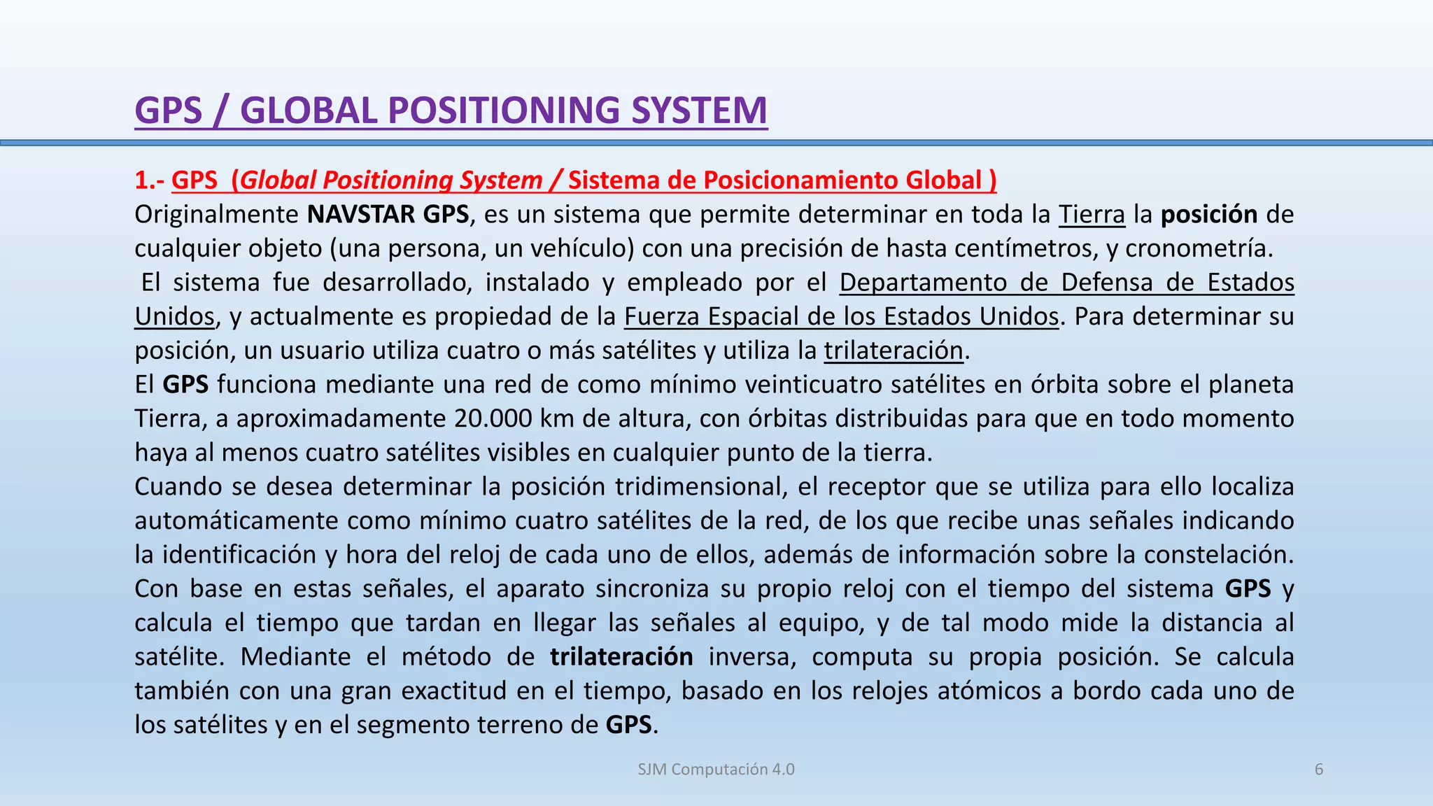 Sistema de posicionamiento global gps | PPTX