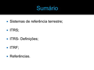 Sistemas de Referência Terrestre | PDF