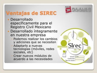 SIREC: Sistema Integral del Registro Civil | PPTX