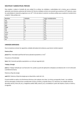 Sistema de unidades | DOCX