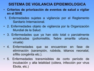 Sistema de vigilancia epidemiologica | PPTX