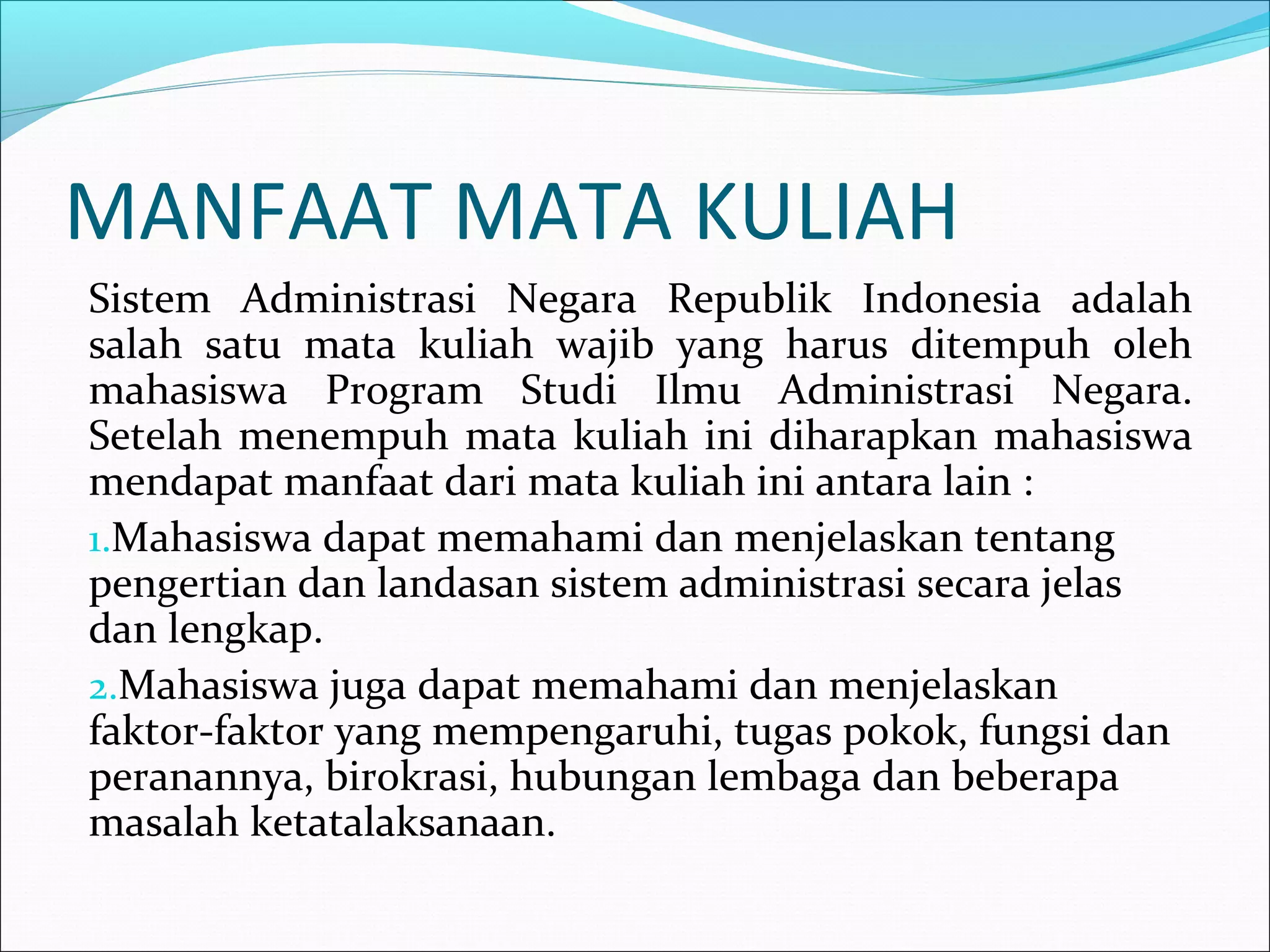 Sistem Administrasi Negara RI | PPT