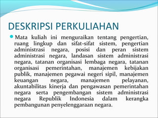Sistem Administrasi Negara RI | PPT
