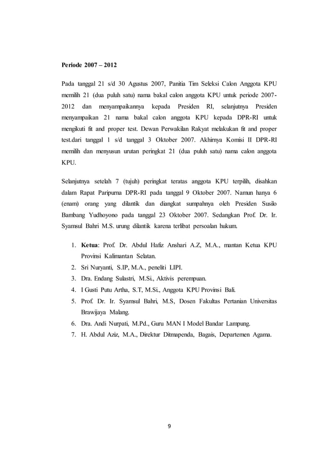 Sistem administrasi negara (kpu) | PDF