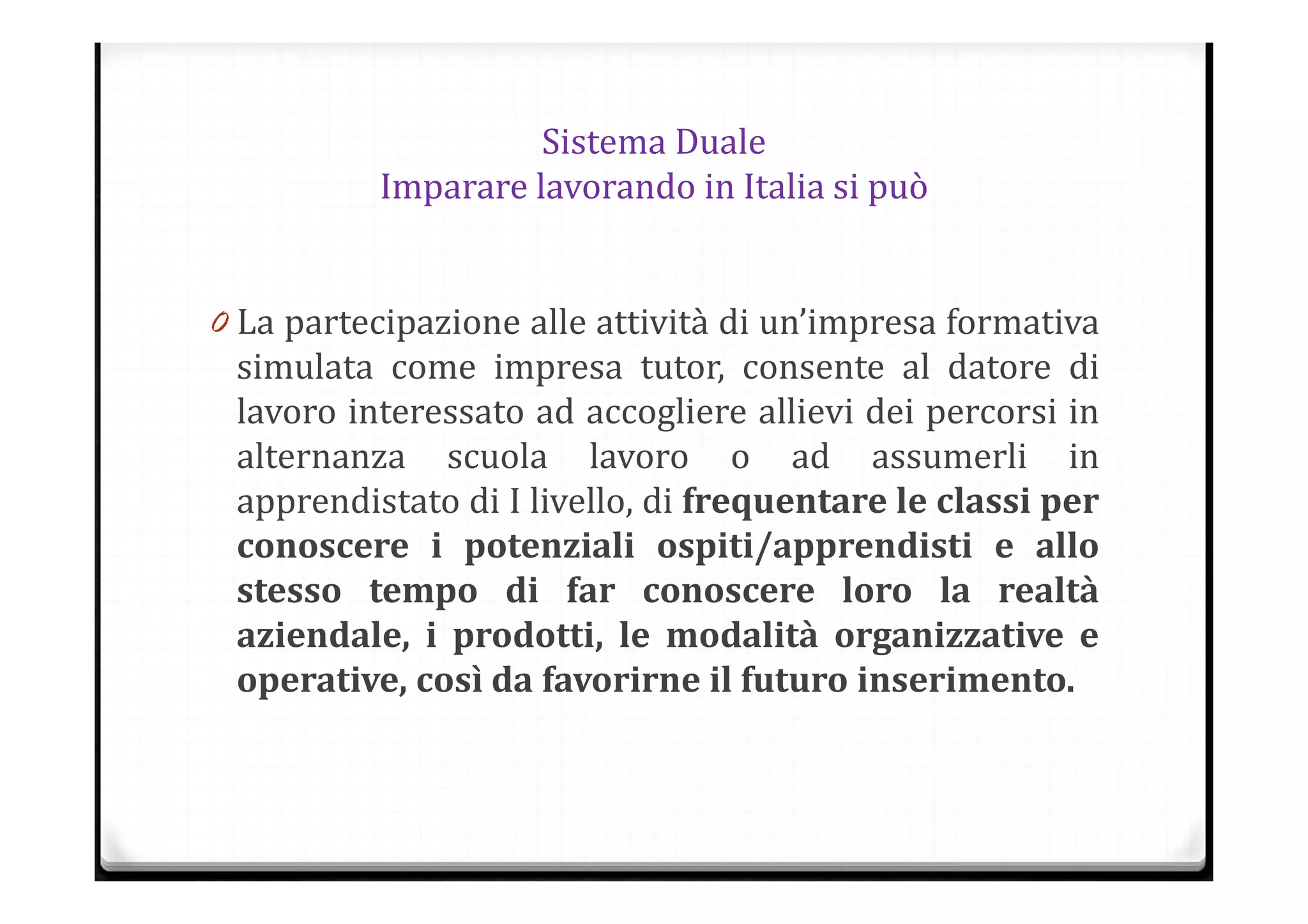 Sistema duale - Imparare lavorando in Italia si può | PDF