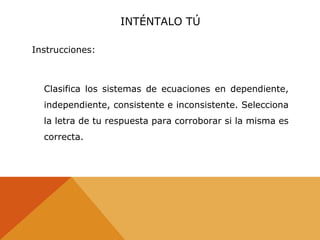 Sistema Ecuaciones Lineales | PPT