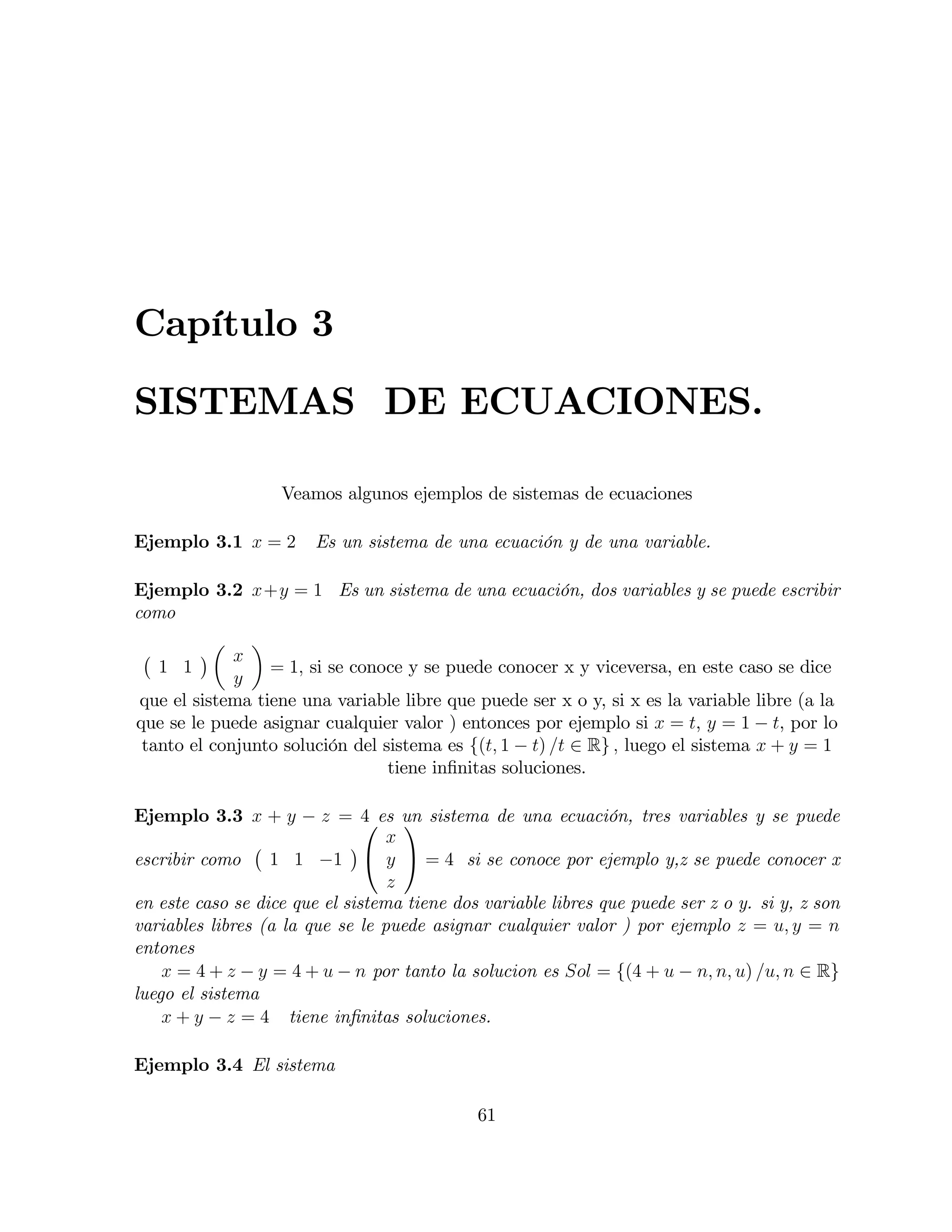 Sistema ecuaciones lineales | PDF