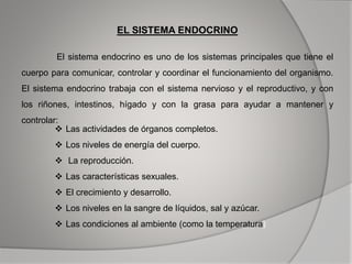 Sistema endocrino | PPTX