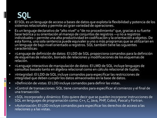 Sistema gestor de base de datos para moviles | PPTX | Databases ...