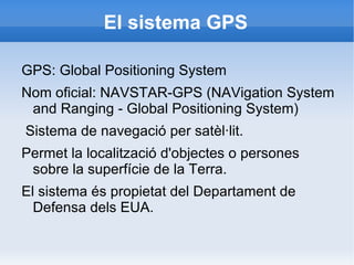 Sistema gps | ODP