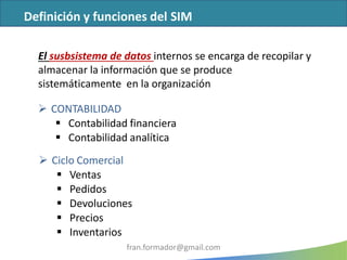 Sistema informacion nmercados sim | PDF